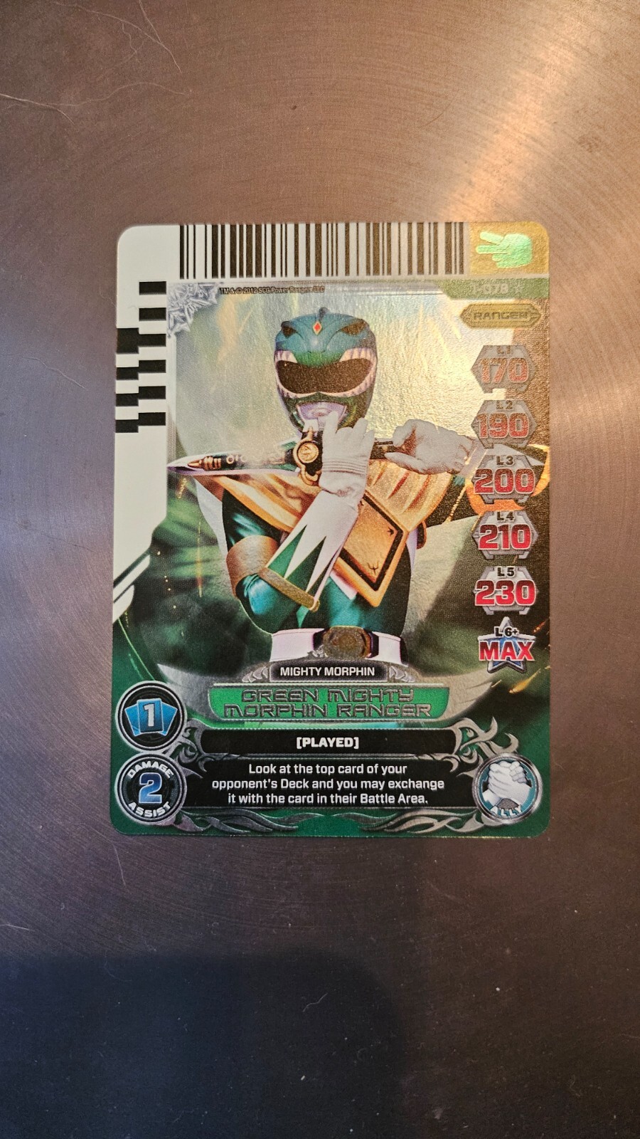 Power Rangers Action Card Game Green Ranger Tommy 1-078 | eBay