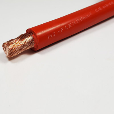 35mm2 Red Flexible PVC Battery Welding Cable 240 A Amps 1M 1 M Length ...