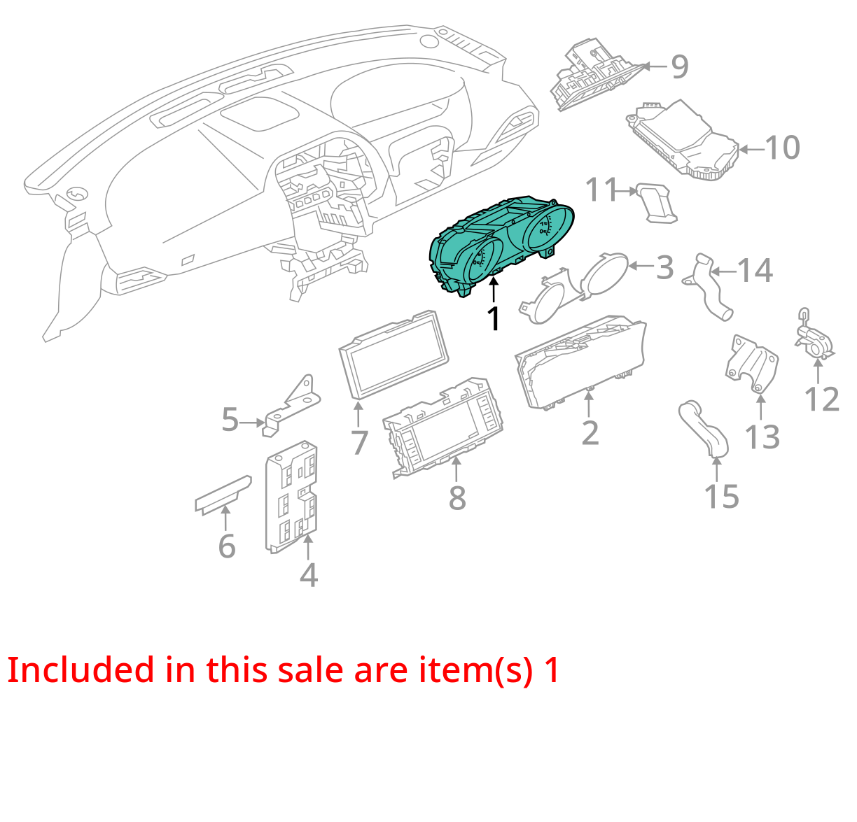 2017 Jaguar F-Pace Speedometer 70k Hk8310849ae Factory OEM Replacement ...