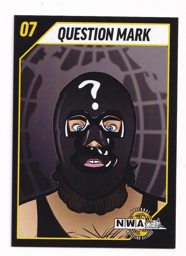 NWA Powerrr Card Series 1 QUESTION MARK Rookie Card #7 (aka Josephus ...