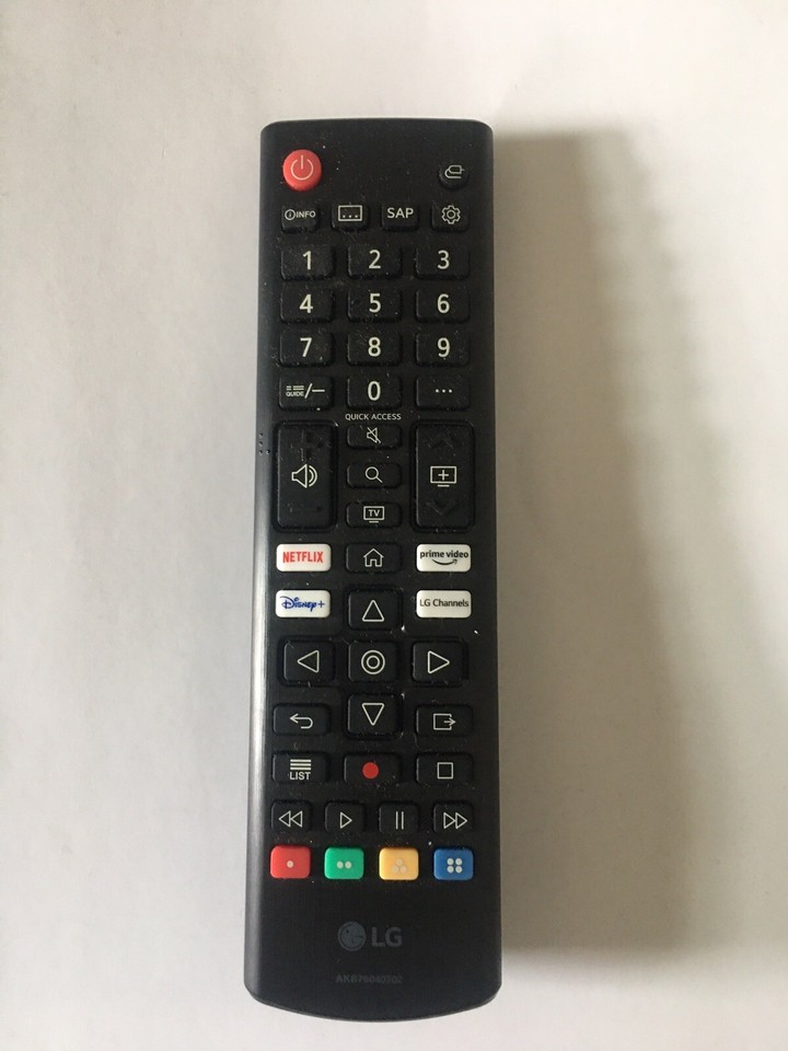 Original LG AKB76040302 TV Remote Control for LG Smart TVs + batteries ...