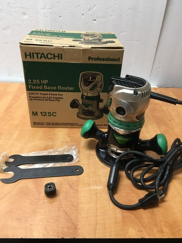 Hitachi M12SC Variable Speed Fixed Base Router with Collets & wrenches ...