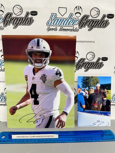 DEREK CARR VEGAS RAIDERS SIGNED AUTOGRAPHED 8x10 FOOTBALL PHOTOGRAPH ...