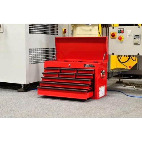 Hilka Tool Chest Box 9 Drawer Portable Red Metal Garage Storage Cabinet ...