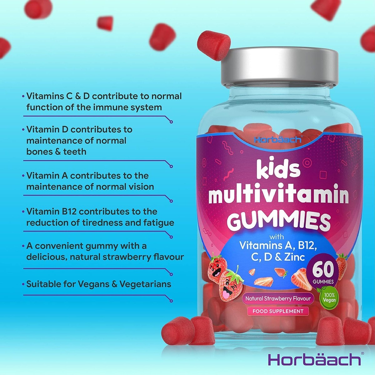 Yummy Bears Gummy Vitamin With Vitamind3 60 Gummies