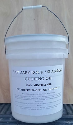 5 GAL. PAIL of LAPIDARY MINERAL OIL USED IN ROCK SAW'S AS A COOLANT ...