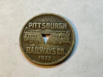 VINTAGE - 1922 Pittsburgh, PA. Pittsburgh Railways Co. One Fare Transit ...