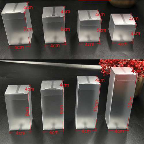 25X Semi-Sheer Frosted PVC Boxes Favour Toy Display Packaging Gift ...