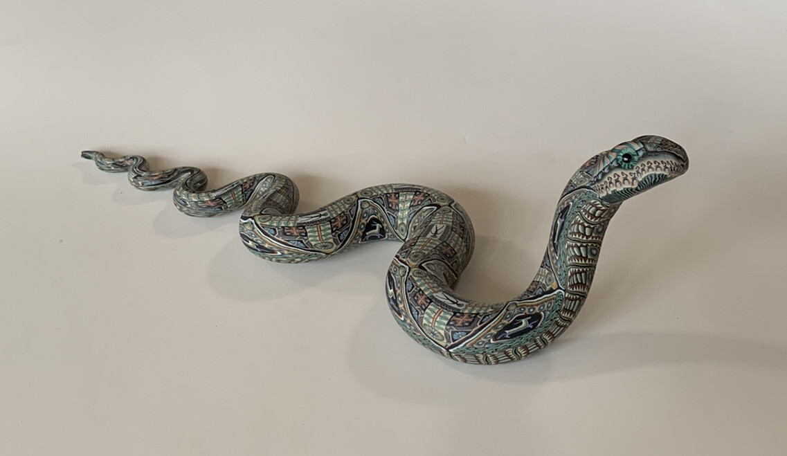 Jon Stuart Anderson Snake 11” Reptile Polymer Clay FIMO Creations ...