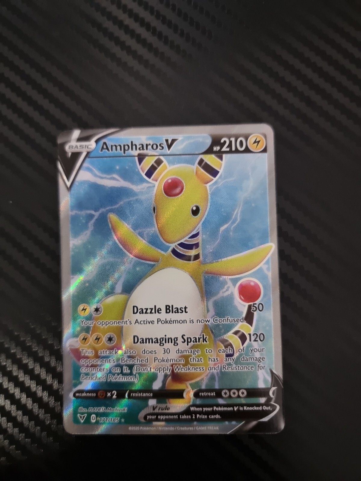 Pokémon TCG Ampharos V Vivid Voltage 171/185 Holo Full Art | eBay