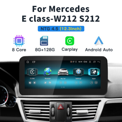 12.3" For Mercedes Benz E-W212 E300 E350 Android Head Unit CarPlay ...
