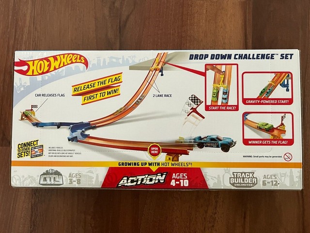 Hot Wheels Mega Rally Turbo Race Set Complete Racing Track 2 Cars for ...