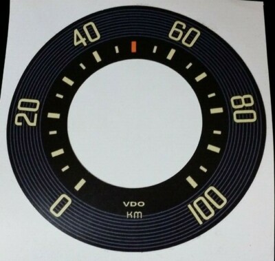 Vw Bus T1 Speedometer Speedometer Film up to 100km/h for 70 mph Mile ...