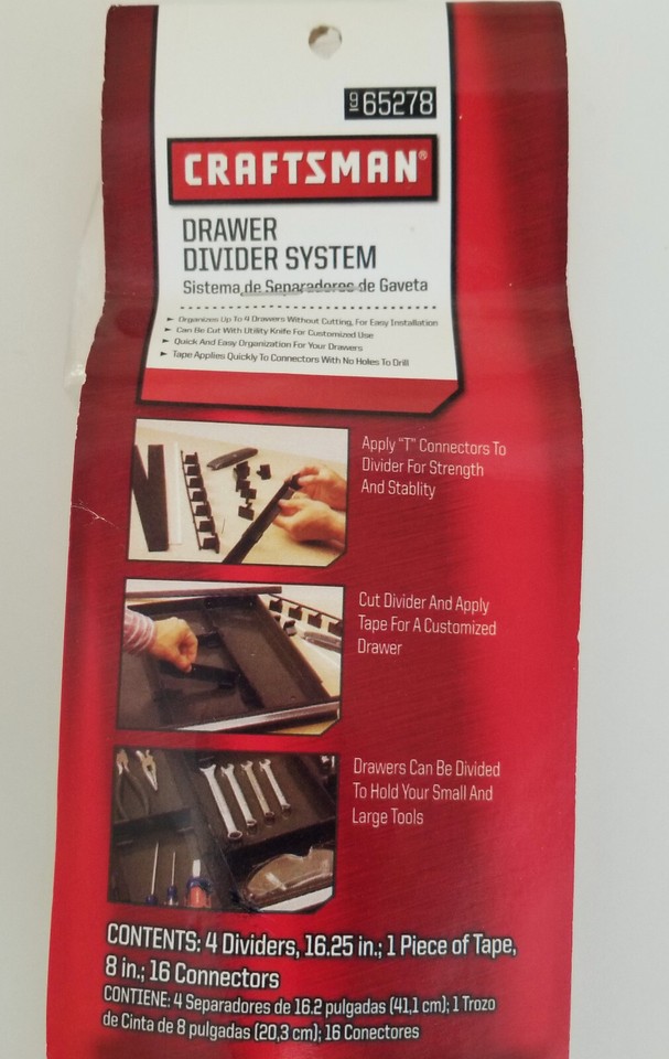 USA Craftsman Tool Box Drawer Divider System, 16¼" Universal Dividers ...