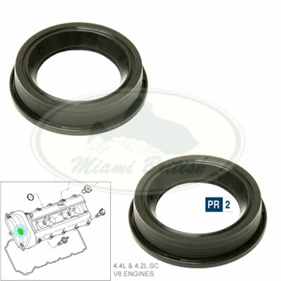 LAND ROVER CAMSHAFT COVER OIL SEAL x2 RANGE RR SPORT V8 4.4L 4.2L ...