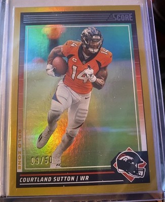 2024 Score Courtland Sutton Gold Zone 09/50 | eBay