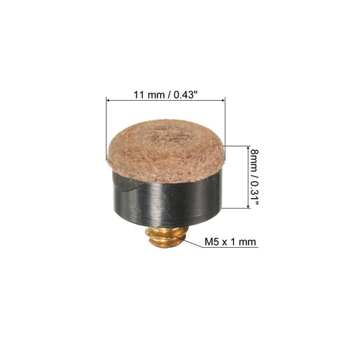 10Pcs 11mm Dia Screw-on Pool Cue Tip Replacement Billiard Stick Tips ...