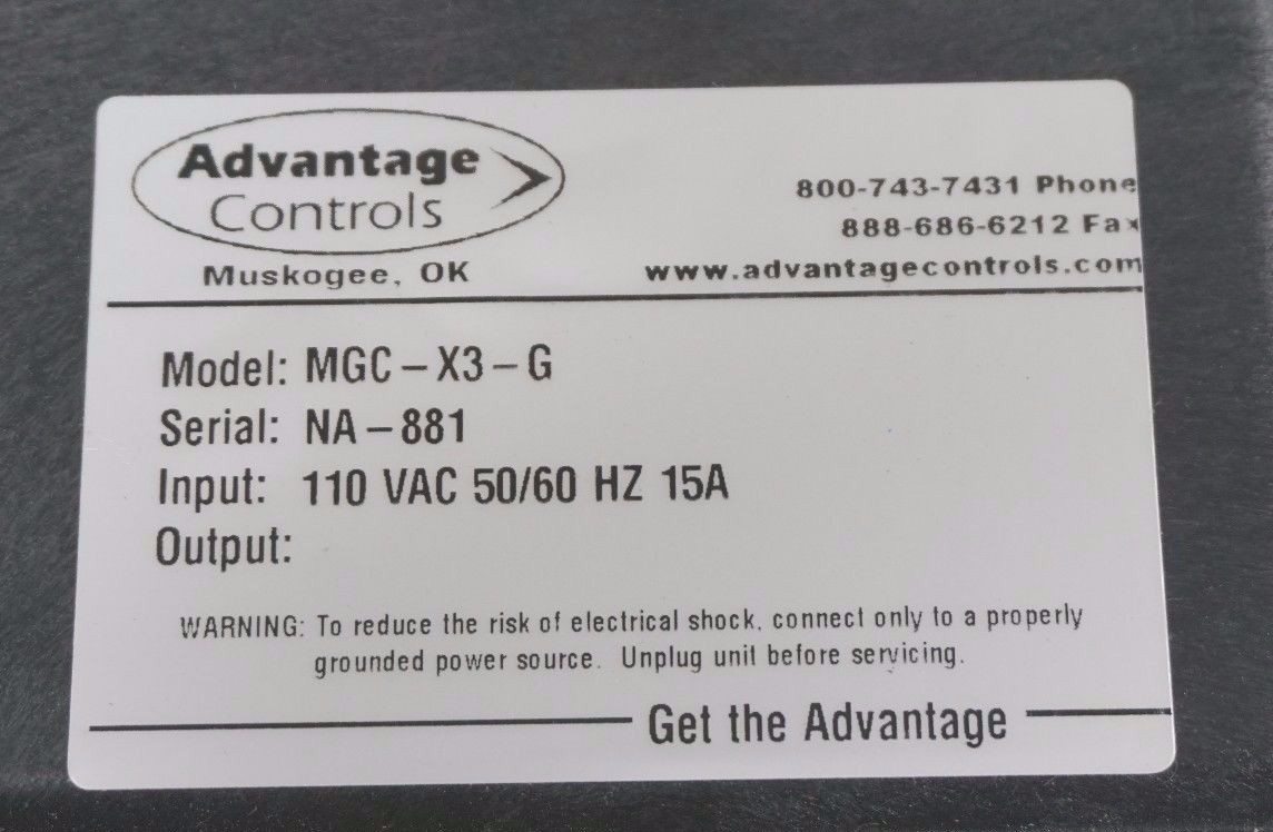 NEW ADVANTAGE CONTROLS MGC-X3-G MEGATRON CONTROLLER | eBay