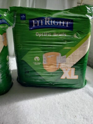 Fit right opt fit u ltra size 56 - 64 . Xl -Adult Diapers Briefs pack ...