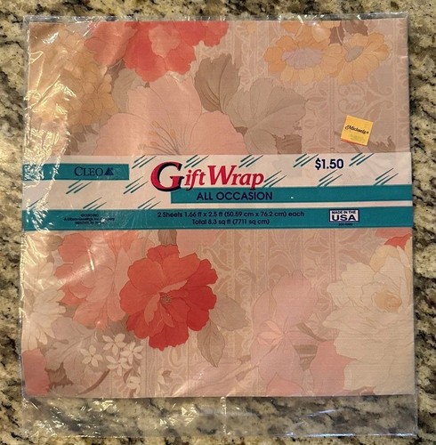 Vintage Cleo All Occasion Gift Wrap 8.3 Sq Ft NEW! | eBay