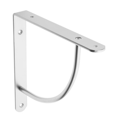 2x Wall Shelf Support Holder Bracket Aluminum Up to 30kg Silver Home ...