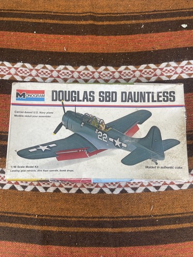 Monogram 1/48 Douglas SBD Dauntless New in Open Box Airplane Model Kit ...