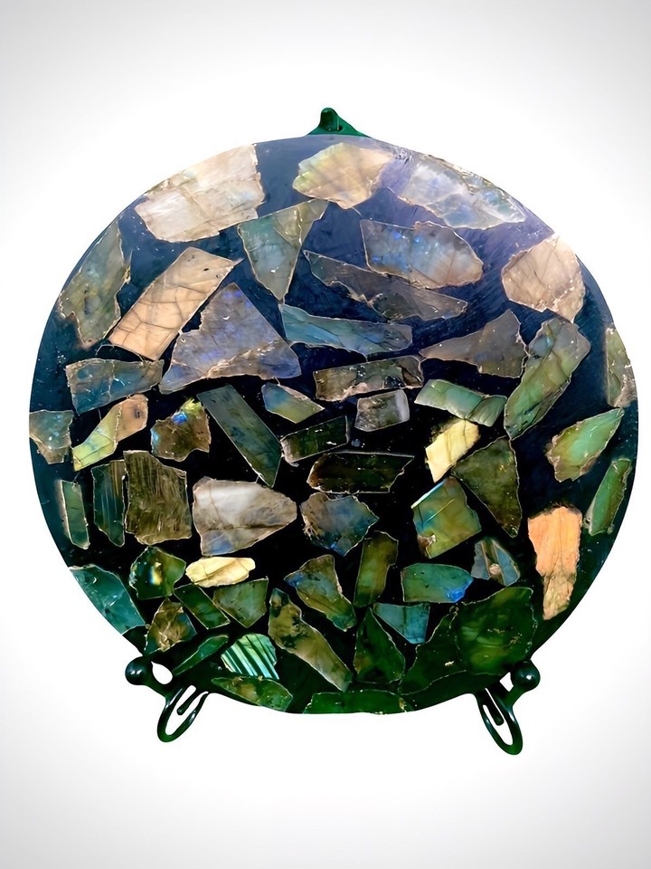 Labradorite 4.3-5" Round Crystals Coasters Stones Minerals Bar ...