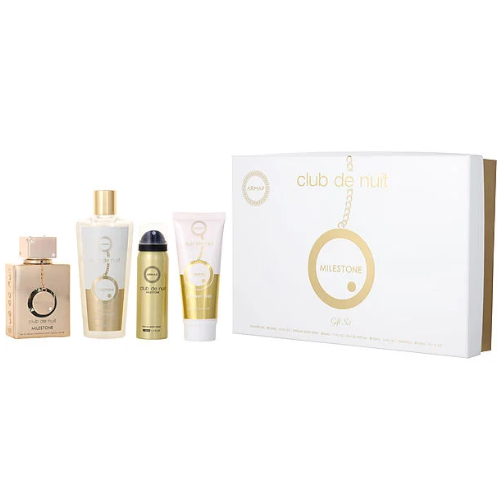 Club De Nuit Milestone by Armaf 4pc Gift Set 3.6EDP+3.4SG+1.7PBS+8 ...