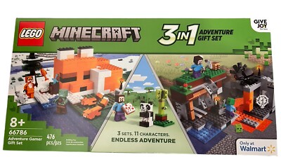 LEGO Minecraft 3 in 1 ADVENTURE GIFT SET - Sealed Box (WALMART ...