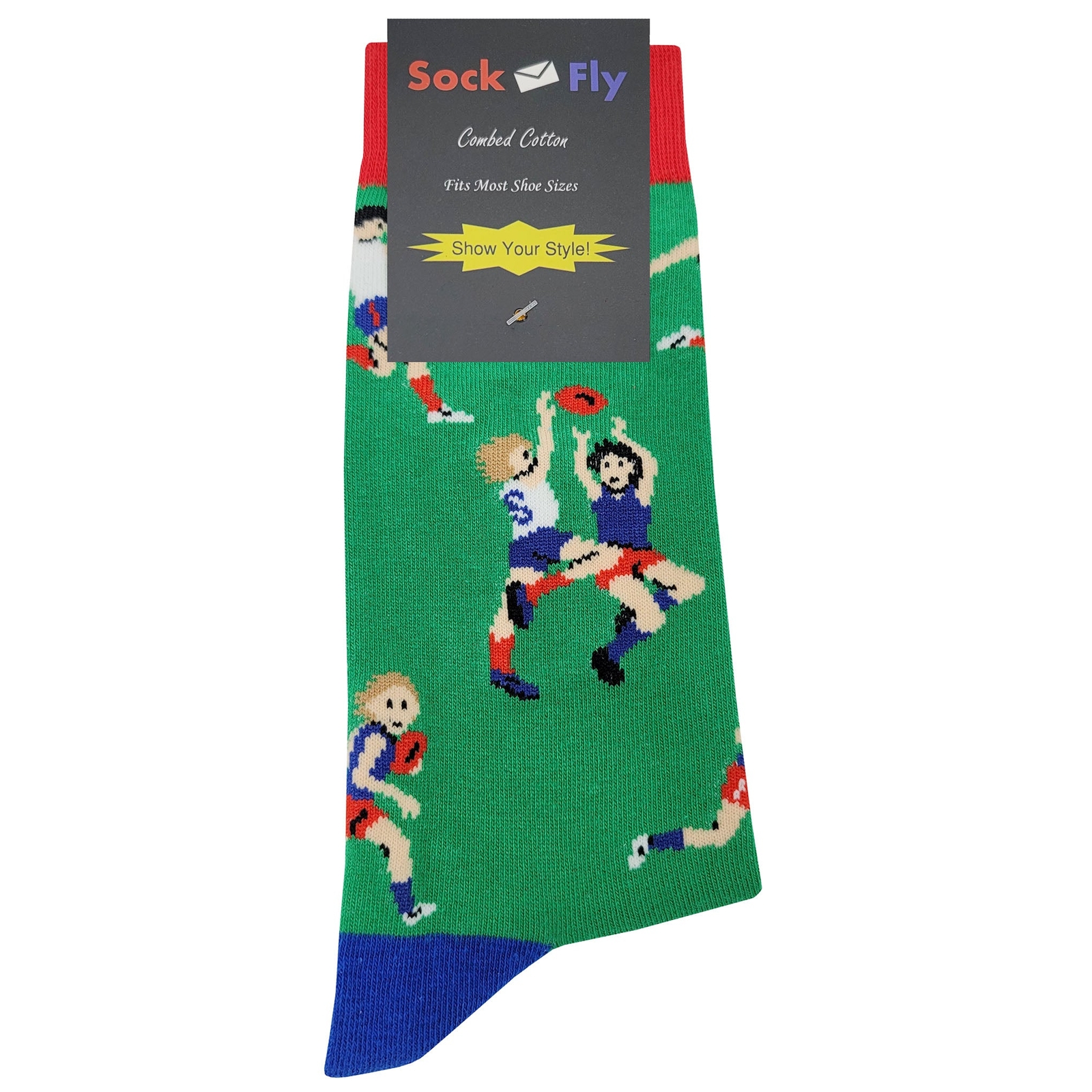 NWT Rugby Dress Socks Novelty Men 8-12 Green Crazy Fun Sockfly | eBay