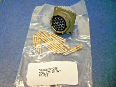 Amphenol PT02SE14-198 Box Mount 19 Pin Circular Connector + M39029/32 ...