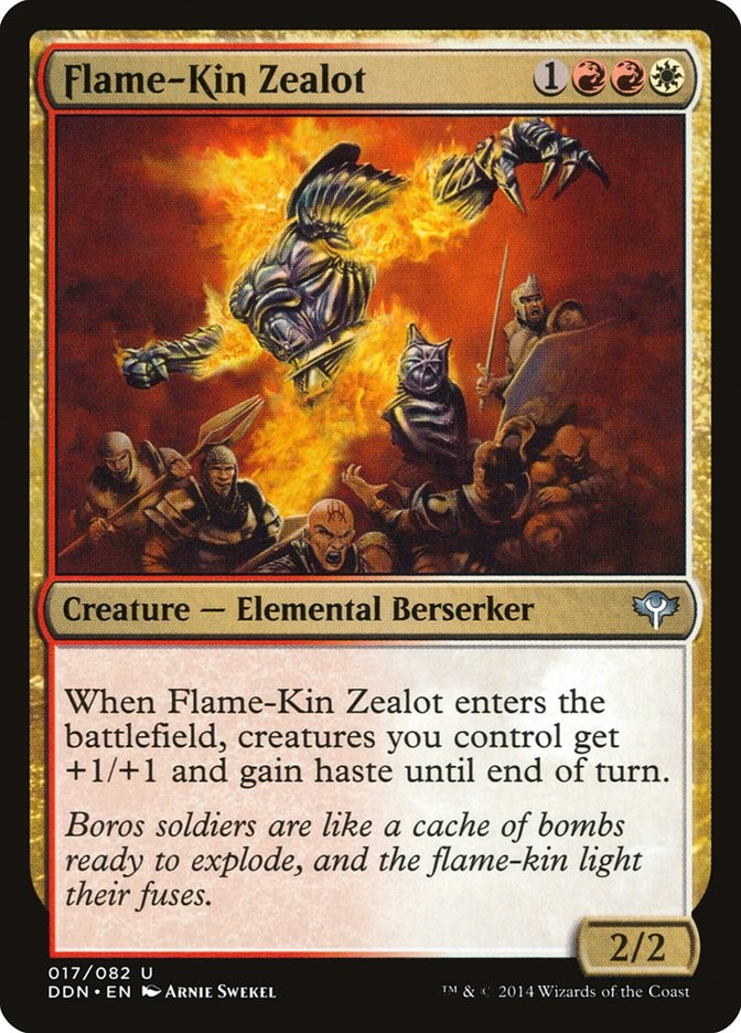 MTG Magic the Gathering Flame-Kin Zealot (17/82) DD Speed vs. Cunning ...