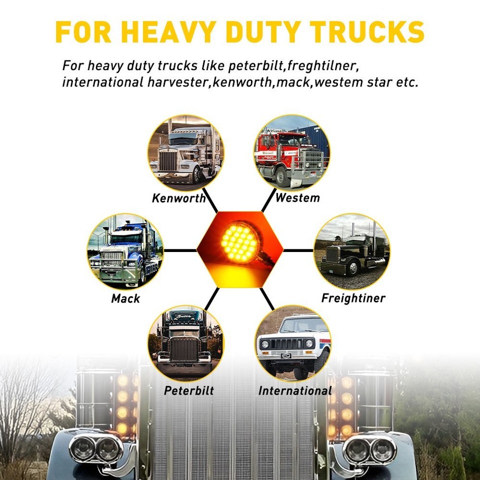 LED Double Turn Face Signal Pedestal Fender Side Marker Light Brake 4. ...