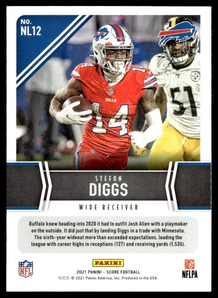 2021 Score Next Level Stats Stefon Diggs Buffalo Bills #NL12 | eBay