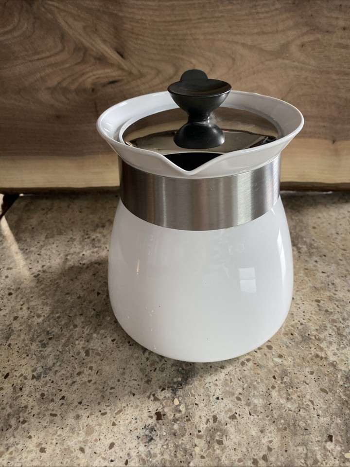 Corning Ware Cookmates TP-6, Coffee Tea kettle. White w/ Lid 6 Cup | eBay