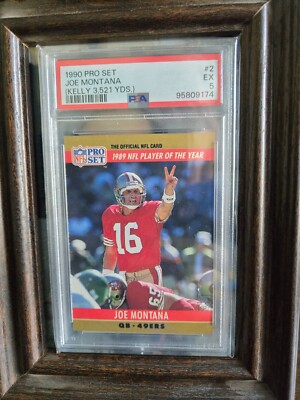 1990 PRO SET JOE MONTANA POY, ERROR (KELLY 3,521 YDS.) #2 NM-MT SGC 5 ...