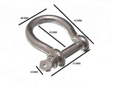 Bow Shackle And Pin Wire Rope Fastener 10mm 7/16 ZP Pack Size 200 | eBay