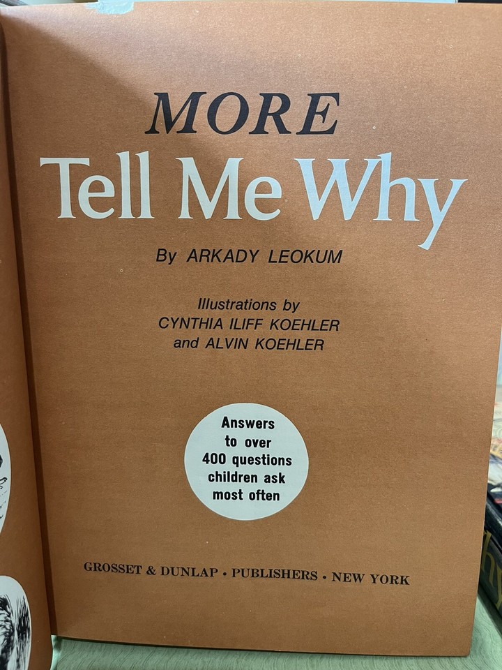Tell Me Why Books By Arkady Leokum, Earlier Edition, Hardcover, Lot of ...