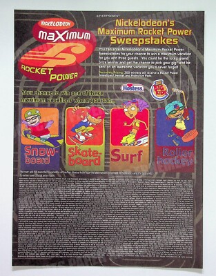 Rocket Power Nickelodeon 2002 + Ritz Bits Sumo Print Magazine Ad Poster ...