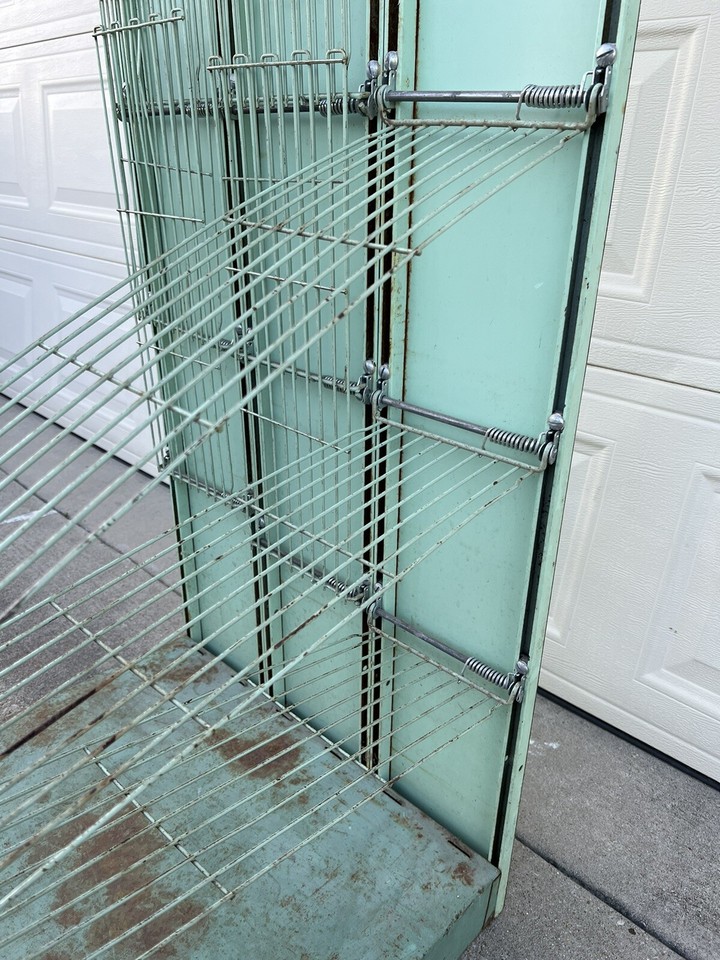 VTG Coca Cola Green Wire Rack Spring Loaded Shelf Fold Down Drink Store ...