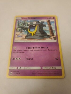 Pokémon TCG Alolan Grimer Sun & Moon Base Set 57/149 Regular Common | eBay