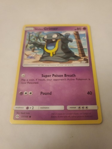 Pokémon TCG Alolan Grimer Sun & Moon Base Set 57/149 Regular Common | eBay