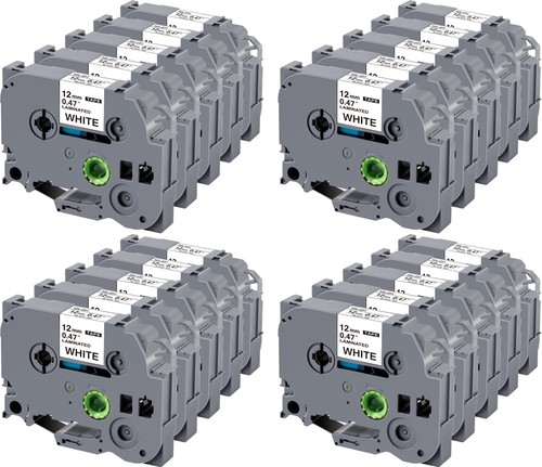 20PK 12mm Label Tape Compatible For Brother P-Touch 1/2 TZ231 Tze-231 ...