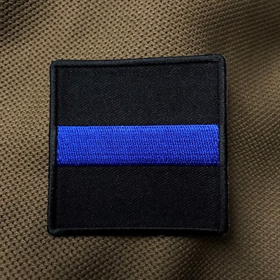 Thin Blue Line Square Patch | eBay