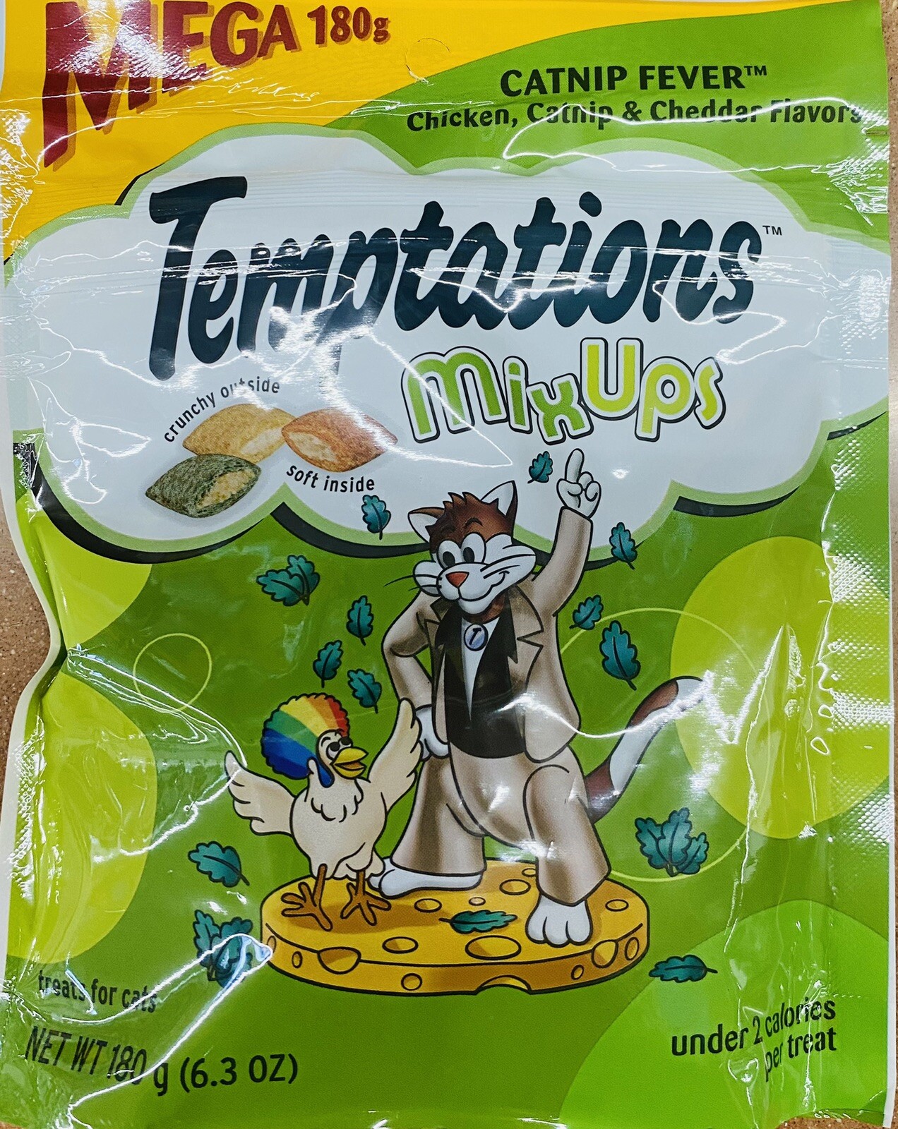 Temptations CATNIP FEVER Chicken Catnip & Cheddar Flavors Cat Treats 6. ...