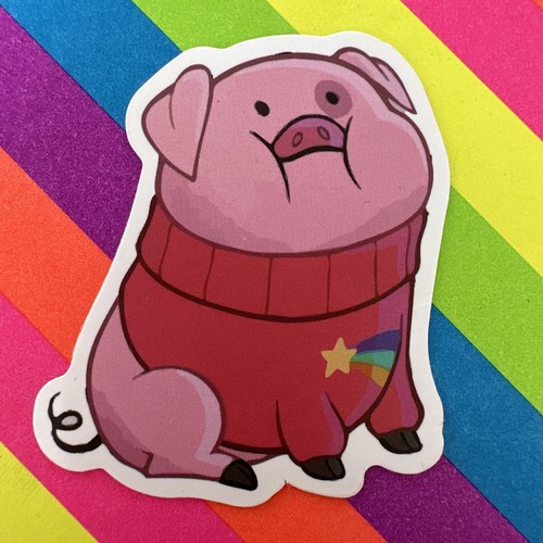 Pink Pig Sweater Vinyl Sticker Decal Skateboard Laptop Journal ...