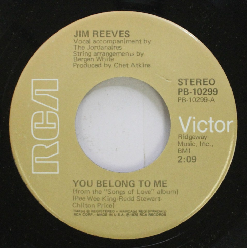 Country 45 Jim Reeves - Maureen / You Belong To Me On Rca | eBay