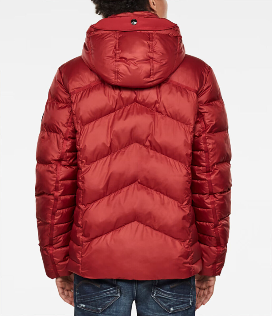 G-Star RAW Men's Dry Red Whistler Down Puffer Hooded Jacket G-Star RAW Men's Dry Red Whistler Down Puffer Hooded Jacket