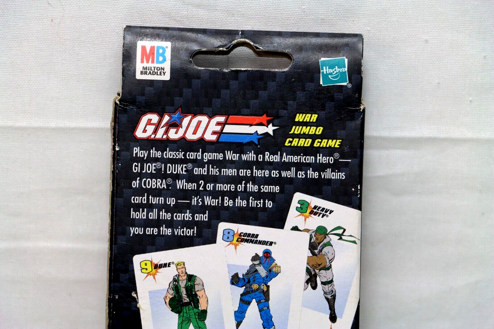 GI Joe War Jumbo Card Game MB Hasbro Complete 36 cards + Instruction ...