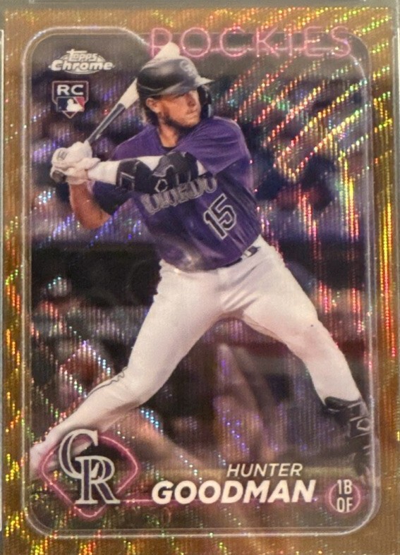2024 Topps Chrome - Hunter Goodman #99 Gold Wave Refractor /50 (RC) for ...